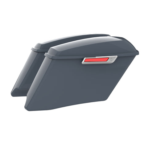 HR3 Gunship Gray CVO Stretched Saddlebags For 14-23 Harley Touring ...