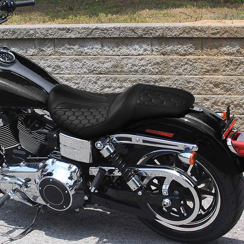C.C. RIDER Dyna Seat 2 up Seat Motorcycle Seat Honeycomb For Dyna Low ...